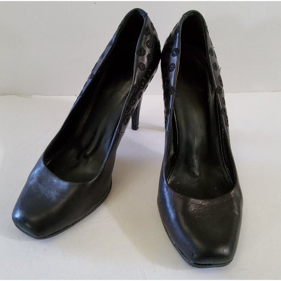 Hugo Boss | Shoes | Hugo Boss Womens Leather Embroidered Eyelet Square ...